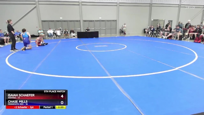 132 lbs Placement Matches (8 Team) - Isaiah Schaefer, Indiana vs Chase ...