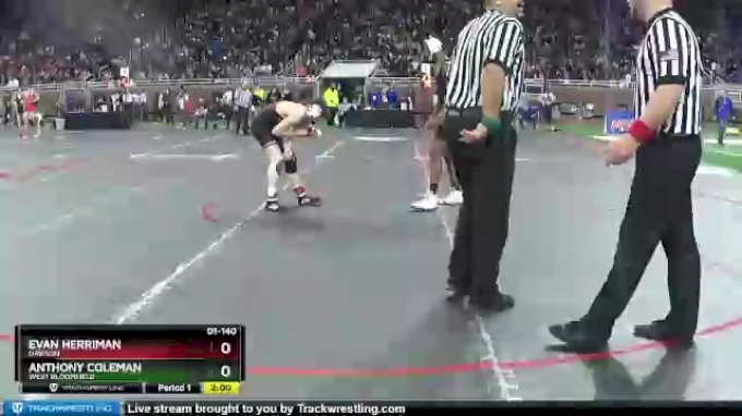 D1-140 lbs Champ. Round 1 - Evan Herriman, Davison vs Anthony Coleman ...