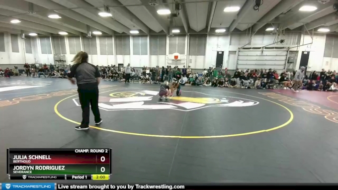 120 lbs Champ. Round 2 - Julia Schnell, Berthoud vs Jordyn Rodriguez ...
