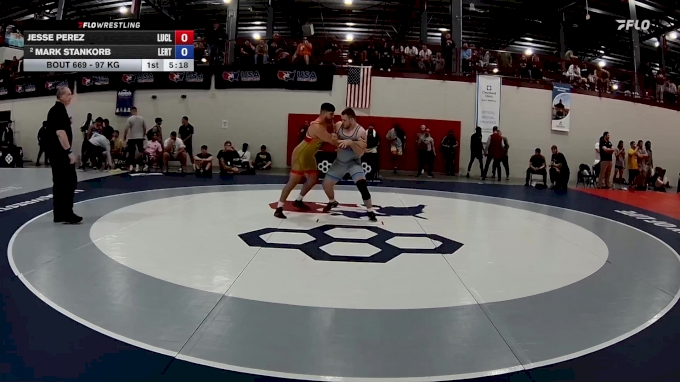 97 kg Champ. Round 2 - Jesse Perez, Life U Club Lucha Wrestling vs Mark ...