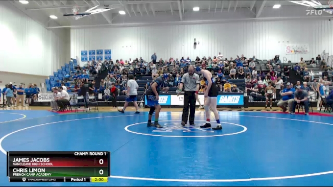 144 lbs Champ. Round 1 - Chris Limon, French Camp Academy vs James ...
