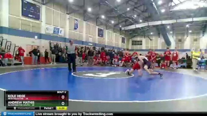 150 lbs Round 1 (4 Team) - Kole Hege, New Palestine vs Andrew Mathis ...