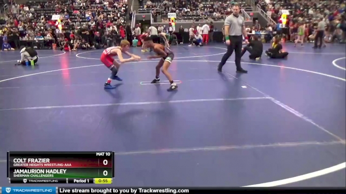 75 lbs Cons. Round 2 - JaMaurion Hadley, Sherman Challengers vs Colt ...