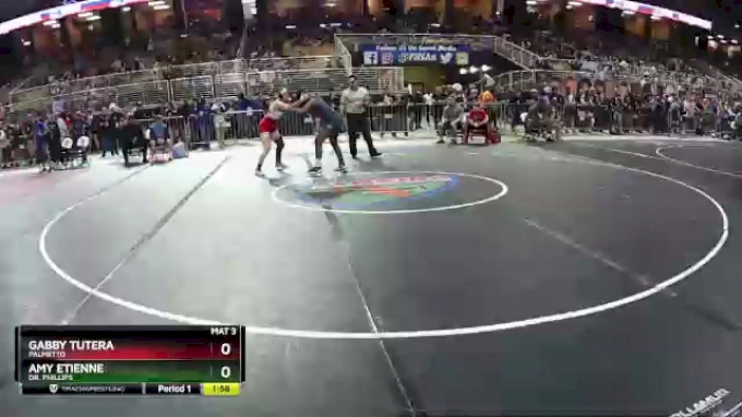 155 lbs Champ. Round 1 - Amy Etienne, Dr. Phillips vs Gabby Tutera ...