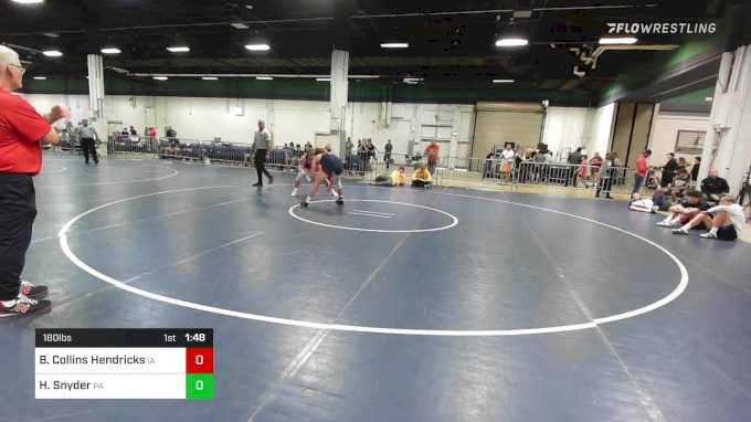 180 lbs Final - Broedy Collins Hendricks, IA vs Hunter Snyder, PA