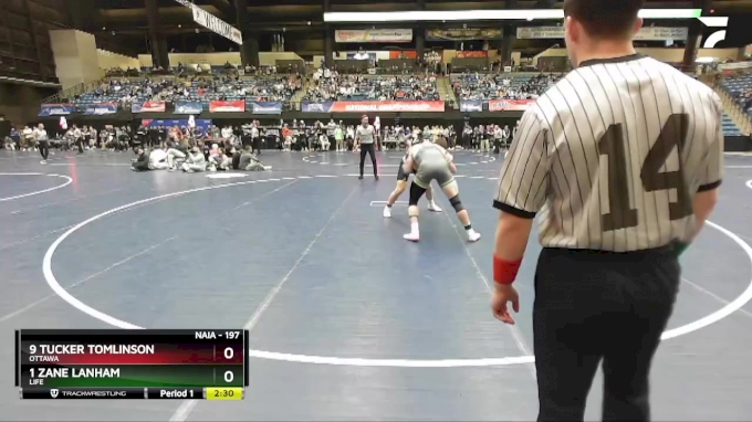 197 lbs Quarterfinal - 1 Zane Lanham, Life vs 9 Tucker Tomlinson, Ottawa