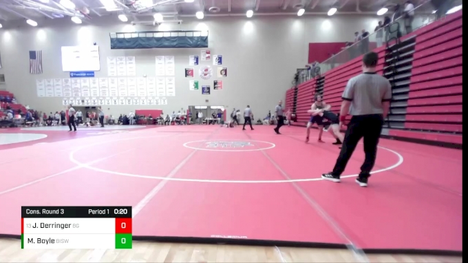 165 lbs Cons. Round 3 - Jesse Derringer, Brownsburg vs Michael Boyle ...