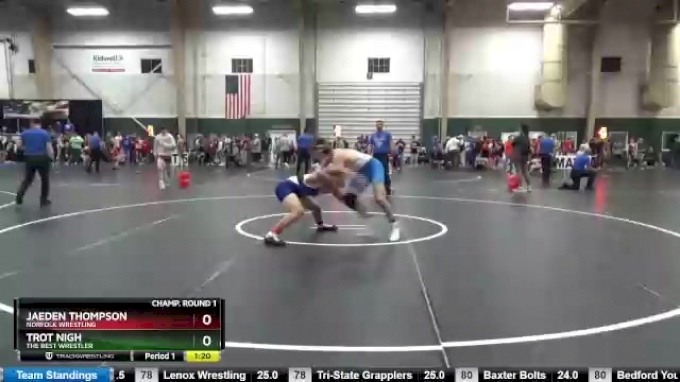 175 lbs Champ. Round 1 - Jaeden Thompson, Norfolk Wrestling vs Trot ...