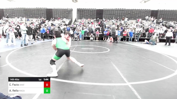 149-A lbs Quarterfinal - Corrado Fazio, Unattached vs Angelo Rella ...