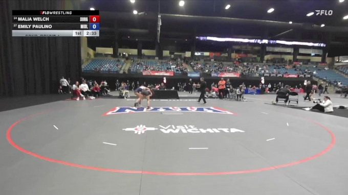 124 lbs Cons. Round 1 - Malia Welch, Southern Oregon vs Emily Paulino ...