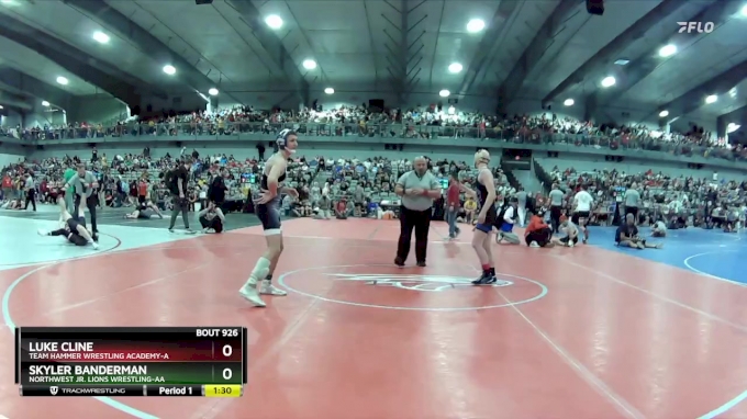 115 lbs Champ. Round 2 - Luke Cline, Team Hammer Wrestling Academy-A vs ...
