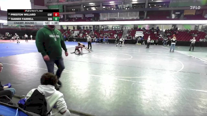 120 lbs Champ. Round 1 - Tanner Farrell, Ridgevue vs Preston Willard ...