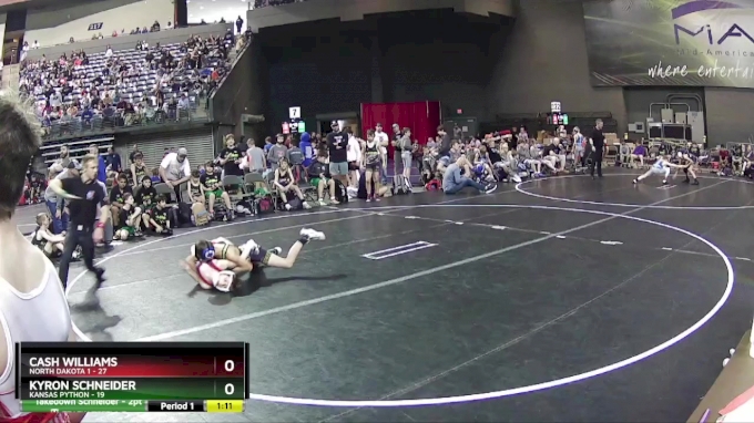 95 lbs Round 1 (4 Team) - Kyron Schneider, Kansas Python vs Cash ...