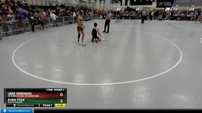 110 lbs Cons. Round 2 - Jake Swenson, Victory School Of Wrestling vs ...