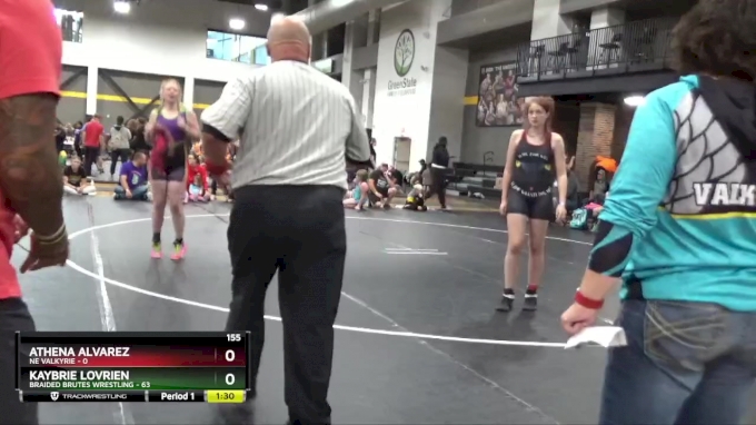 155 lbs Round 4 (6 Team) - Kaybrie Lovrien, Braided Brutes Wrestling vs ...