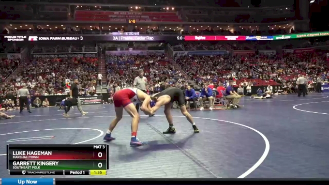 3A-145 lbs Champ. Round 1 - Luke Hageman, Marshalltown vs Garrett ...