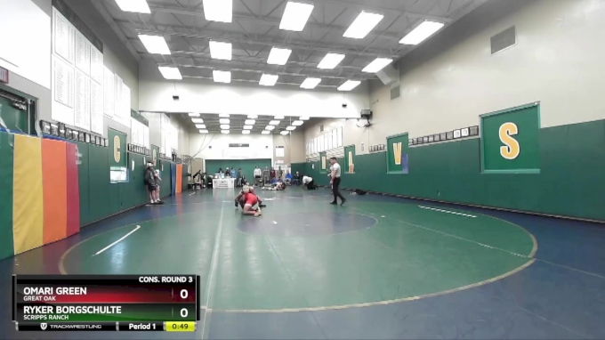 138 lbs Cons. Round 3 - Omari Green, Great Oak vs Ryker Borgschulte ...