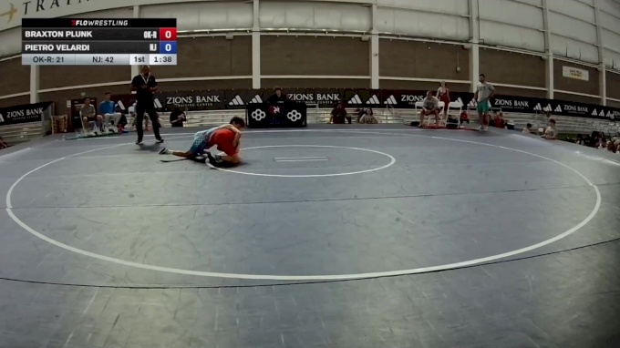 100 lbs Braxton Plunk, Oklahoma Outlaws Red vs Pietro Velardi, New Jersey
