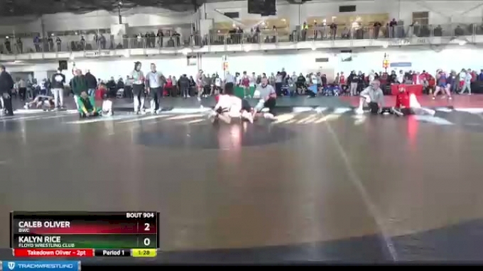 132 lbs Champ. Round 1 - Kalyn Rice, Floyd Wrestling Club vs Caleb ...