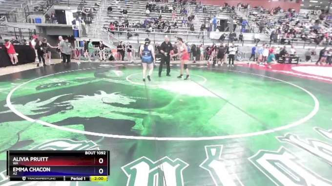61 lbs Champ. Round 2 - Alivia Pruitt, WA vs Emma Chacon, AZ