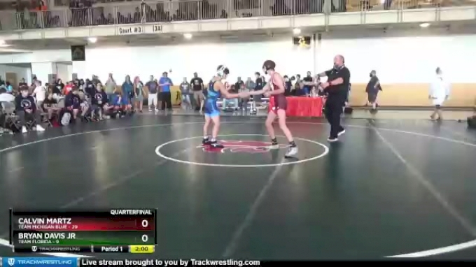 114 lbs Quarterfinals (8 Team) - Calvin Martz, Team Michigan Blue vs ...