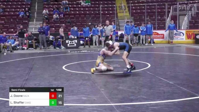 139 lbs Semifinal - Jake Doone, Nazareth Area vs Luke Shaffer, Canon ...