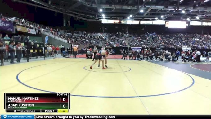 3A 182 lbs Champ. Round 1 - Manuel Martinez, American Falls vs Adam ...
