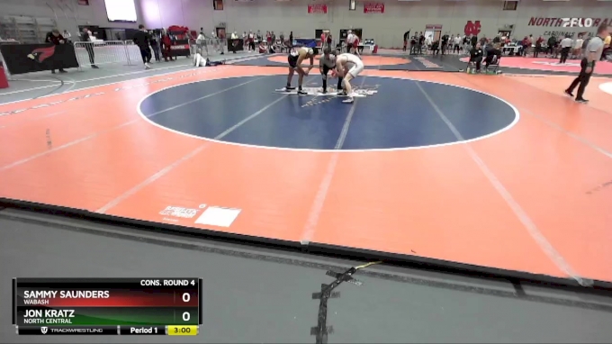 184 lbs Cons. Round 4 - Sammy Saunders, Wabash vs Jon Kratz, North Central
