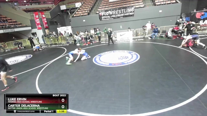 132 lbs Quarterfinal - Luke Ervin, Madera High School Wrestling vs ...