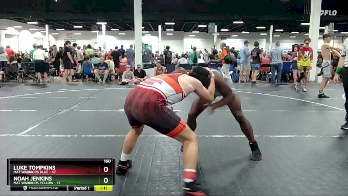 160 lbs Round 1 (4 Team) - Luke Tompkins, Mat Warriors Blue vs Noah ...