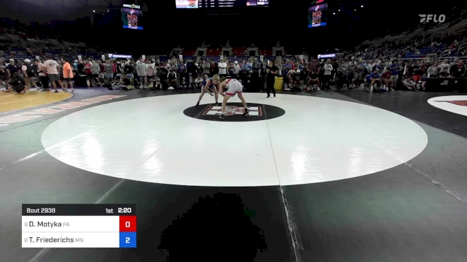 120 lbs Rnd Of 16 - Davis Motyka, PA vs Titan Friederichs, MN