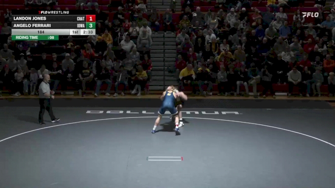 184 lbs Finals (2 Team) - Landon Jones, Chattanooga vs Angelo Ferrari, Iowa