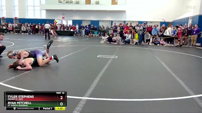 132 lbs Champ. Round 2 - Tyler Stephens, Mount St Joes vs Ryan Mitchell ...