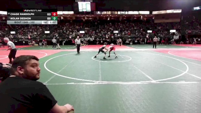 102 lbs Quarterfinal - Nolan DeShon, NBHA vs Chase Randolph, OCGA