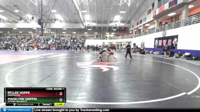 130 lbs Cons. Round 1 - Ryllee Hoppe, Unattached vs Madelynn Griffin ...