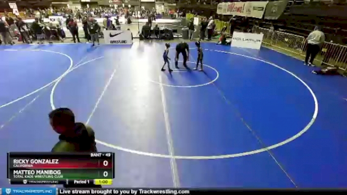 49 lbs Cons. Round 2 - Ricky Gonzalez, California vs Matteo Manibog ...