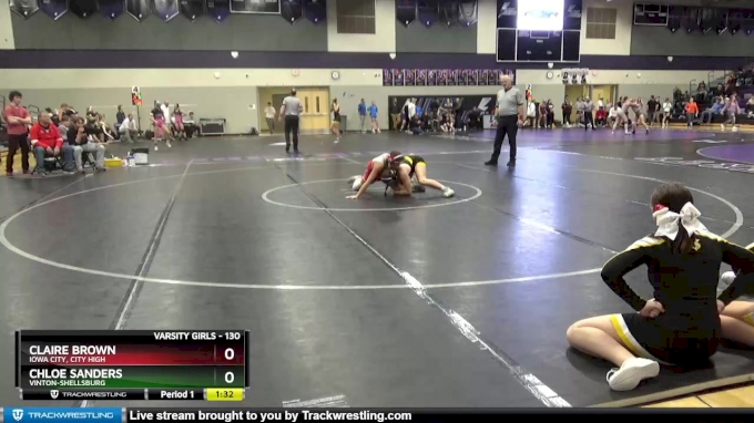 130 lbs Semifinal - Chloe Sanders, Vinton-Shellsburg vs Claire Brown ...