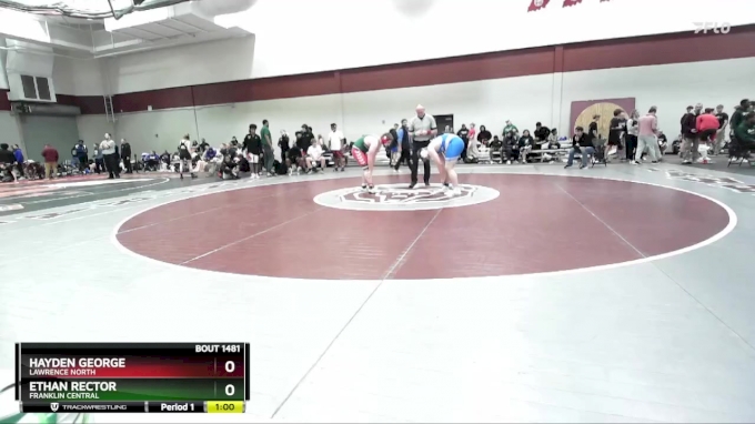 190 lbs Semifinal - Hayden George, Lawrence North vs Ethan Rector ...
