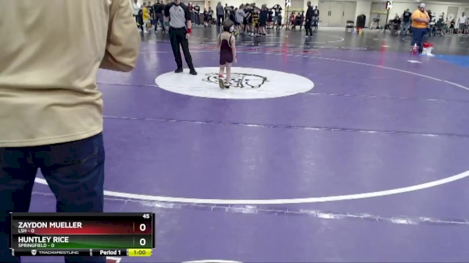 45 lbs Semis (4 Team) - Zaydon Mueller, LSH vs Huntley Rice, Springfield
