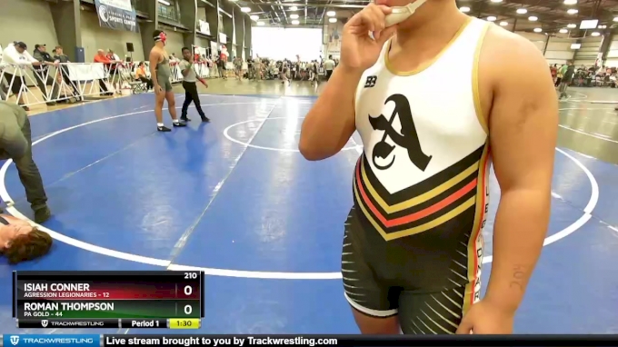 210 lbs Rd# 3 12:00pm Friday - Roman Thompson, PA Gold vs Isiah Conner ...