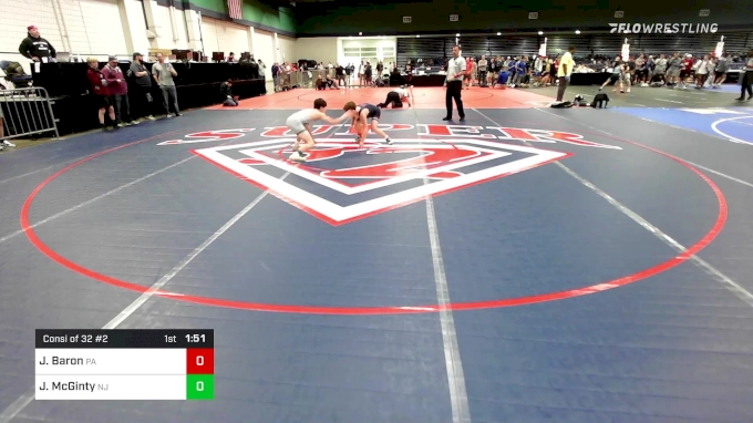 106 lbs Consi Of 32 #2 - Jack Baron, PA vs Johnathon McGinty, NJ