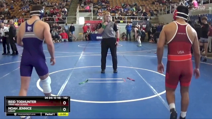 140 lbs Quarterfinal - Noah Jennice, Logan vs Reid Todhunter, Triad ...