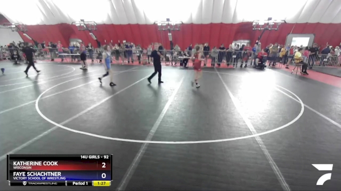 92 lbs Semifinal - Katherine Cook, Wisconsin vs Faye Schachtner ...