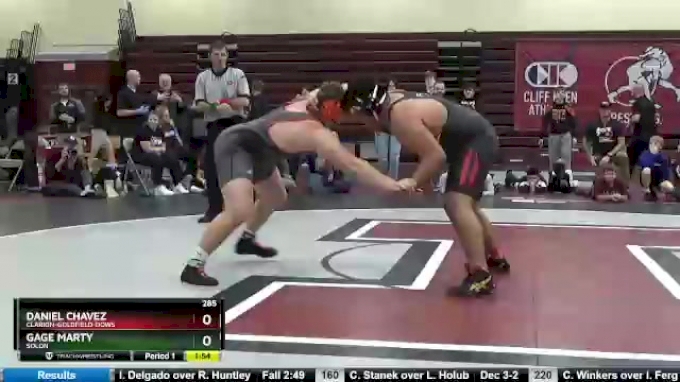 285 lbs 1st Place Match - Gage Marty, Solon vs Daniel Chavez, Clarion ...