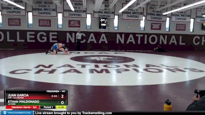141 lbs 1st Place Match - Juan Garcia, UW - La Crosse vs Ethan ...