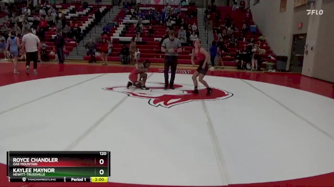 120 lbs Champ. Round 1 - Royce Chandler, Oak Mountain vs Kaylee Maynor ...