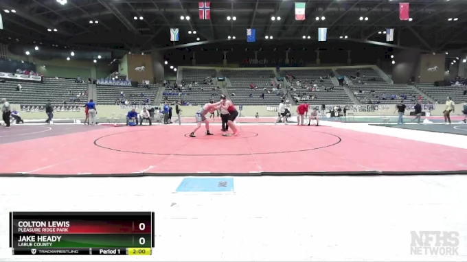 285 lbs Quarterfinal - Colton Lewis, Pleasure Ridge Park vs Jake Heady ...