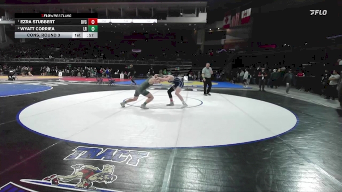 150 lbs Cons. Round 3 - Ezra Stubbert, Big Valley Christian vs Wyatt ...