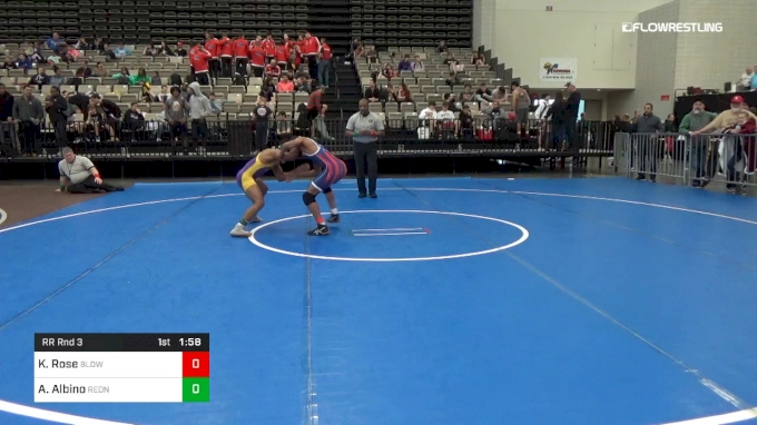 115 lbs Rr Rnd 3 - Keishawn Rose, Baldwin vs Adam Albino, RedNose ...