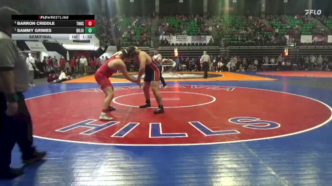 7A 285 lbs Semifinal - Sammy Grimes, Bob Jones vs Barron Criddle ...